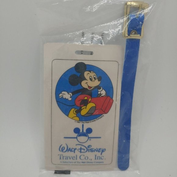 Disney | Bags | Walt Disney Travel Co Luggage Tag Dated 987 Mickey ...